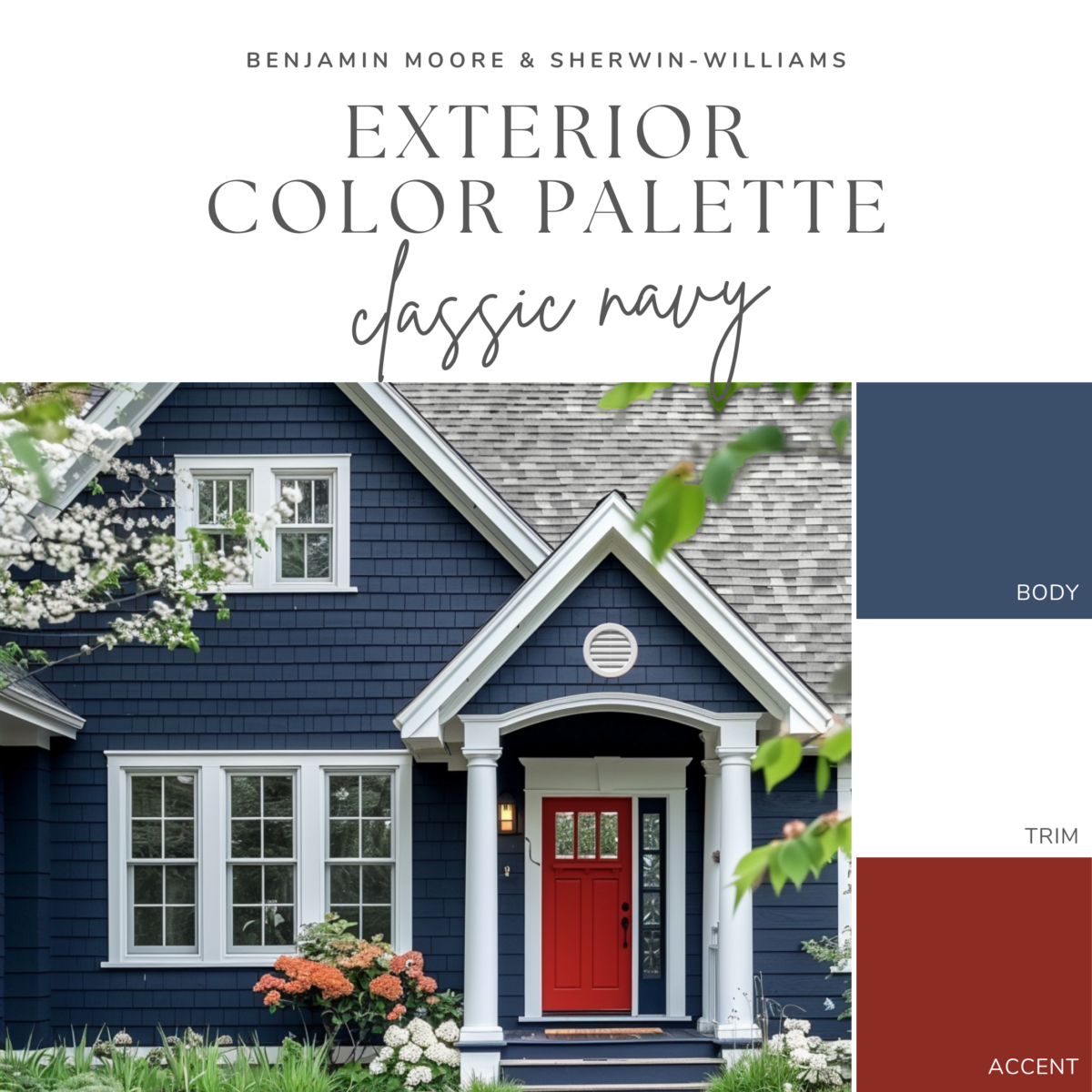 Exterior Color Palette - Classic Navy – Welsh Design Studio