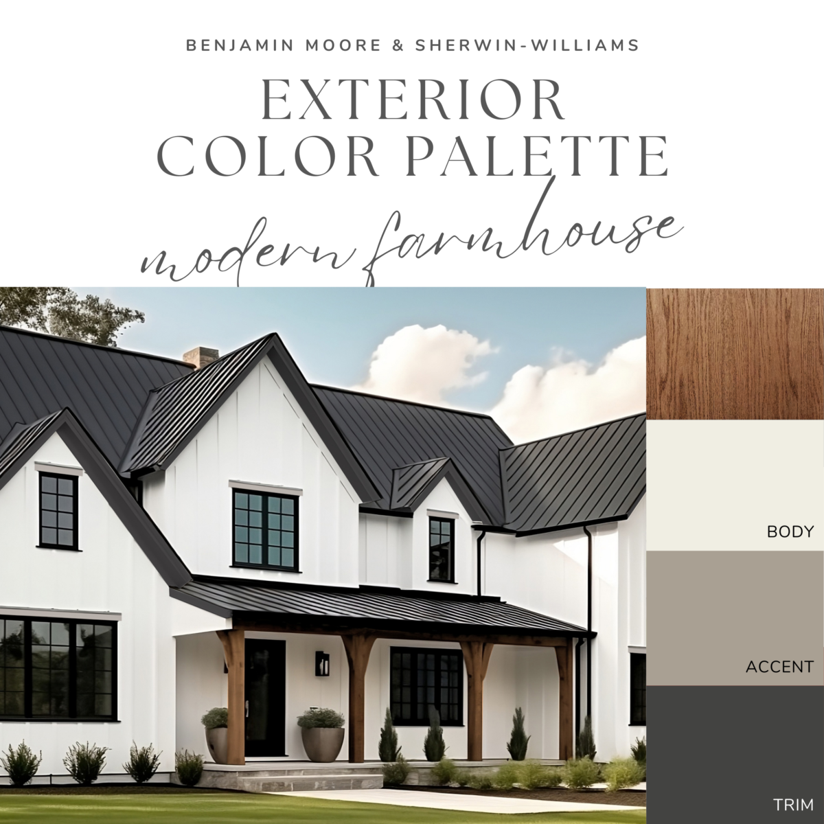 Exterior Color Palette - Modern Farmhouse – Welsh Design Studio