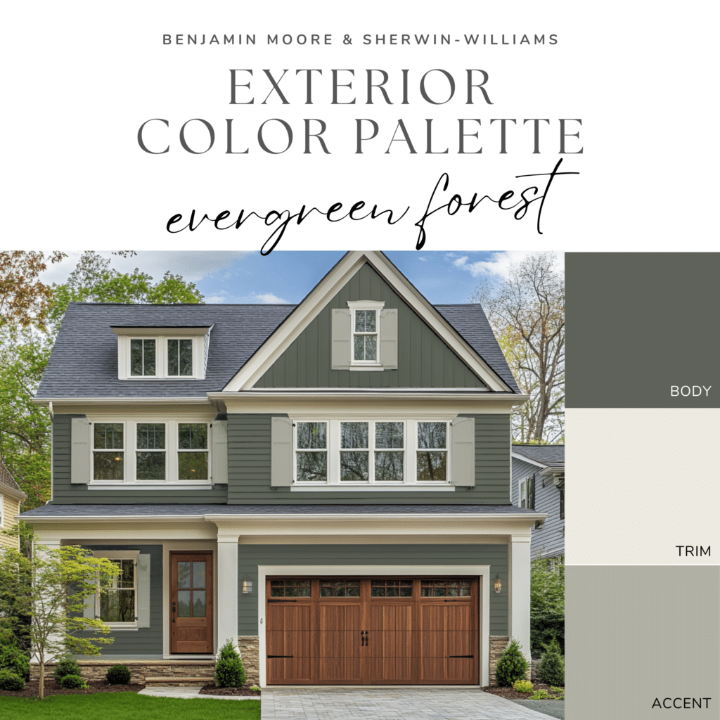 Exterior Color Palette - Evergreen Forest – Welsh Design Studio