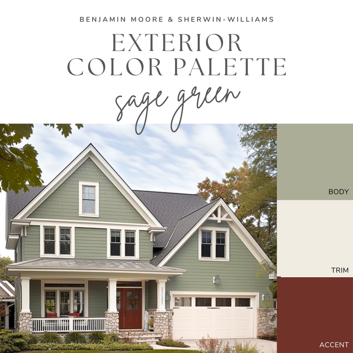 Exterior Color Palette - Sage Green – Welsh Design Studio