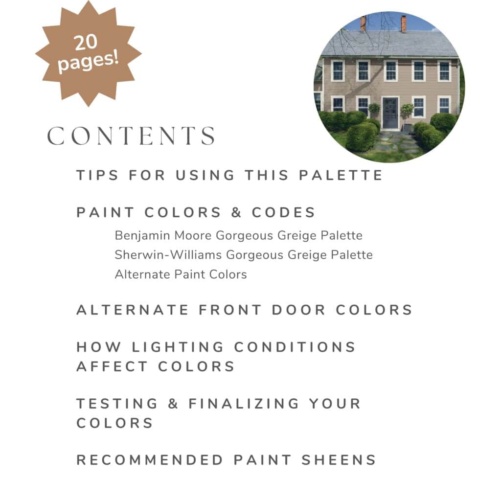 Exterior Color Palette - Gorgeous Greige – Welsh Design Studio