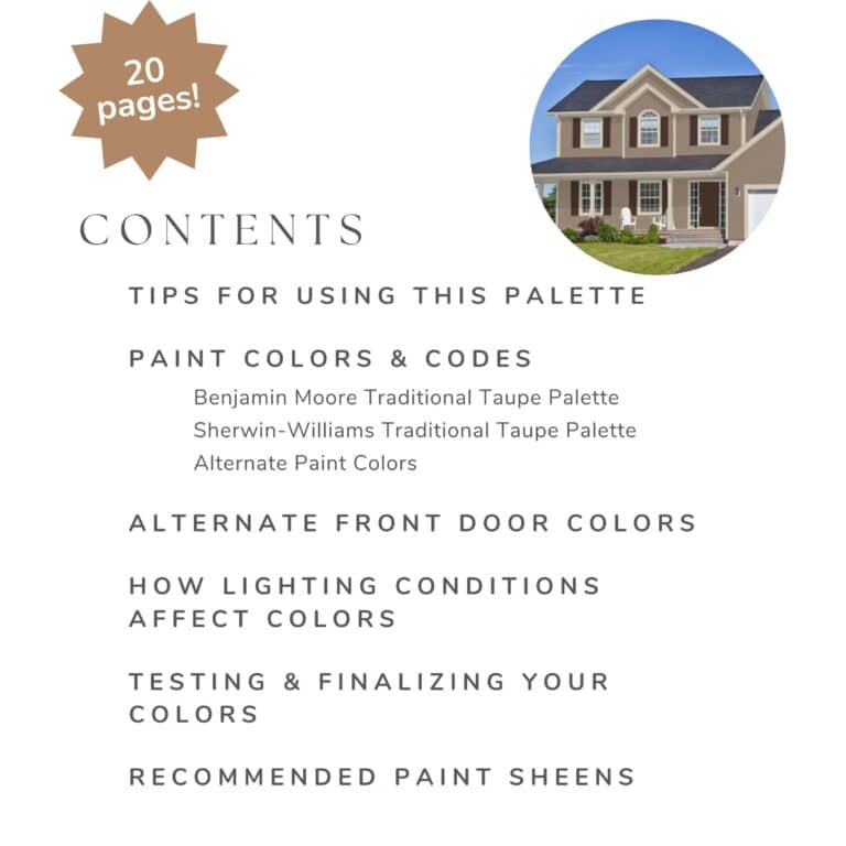 Exterior Color Palette - Traditional Taupe – Welsh Design Studio