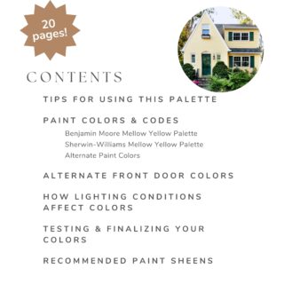 Exterior Color Palette - Mellow Yellow – Welsh Design Studio