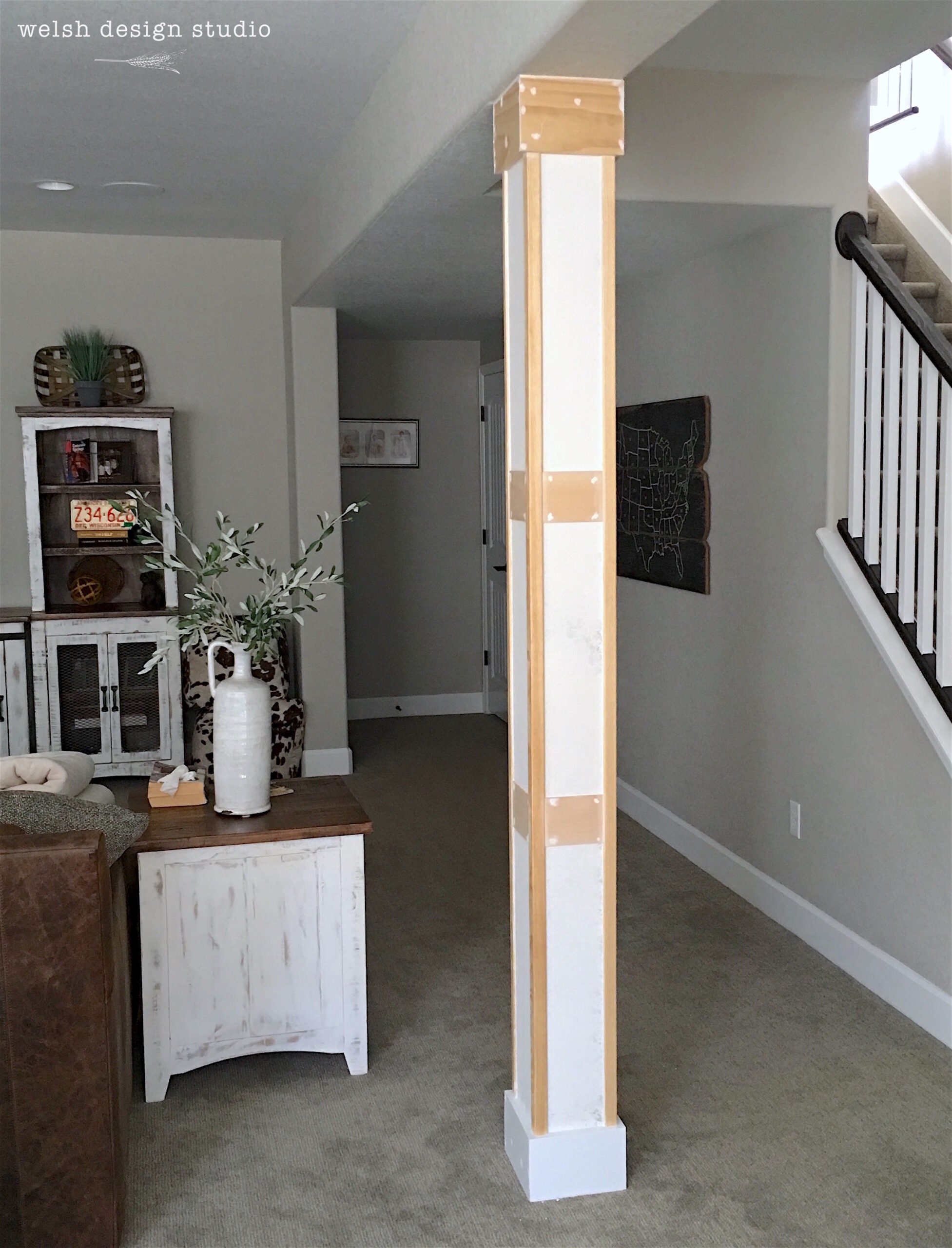 Wrapping Our Basement Column – Welsh Design Studio
