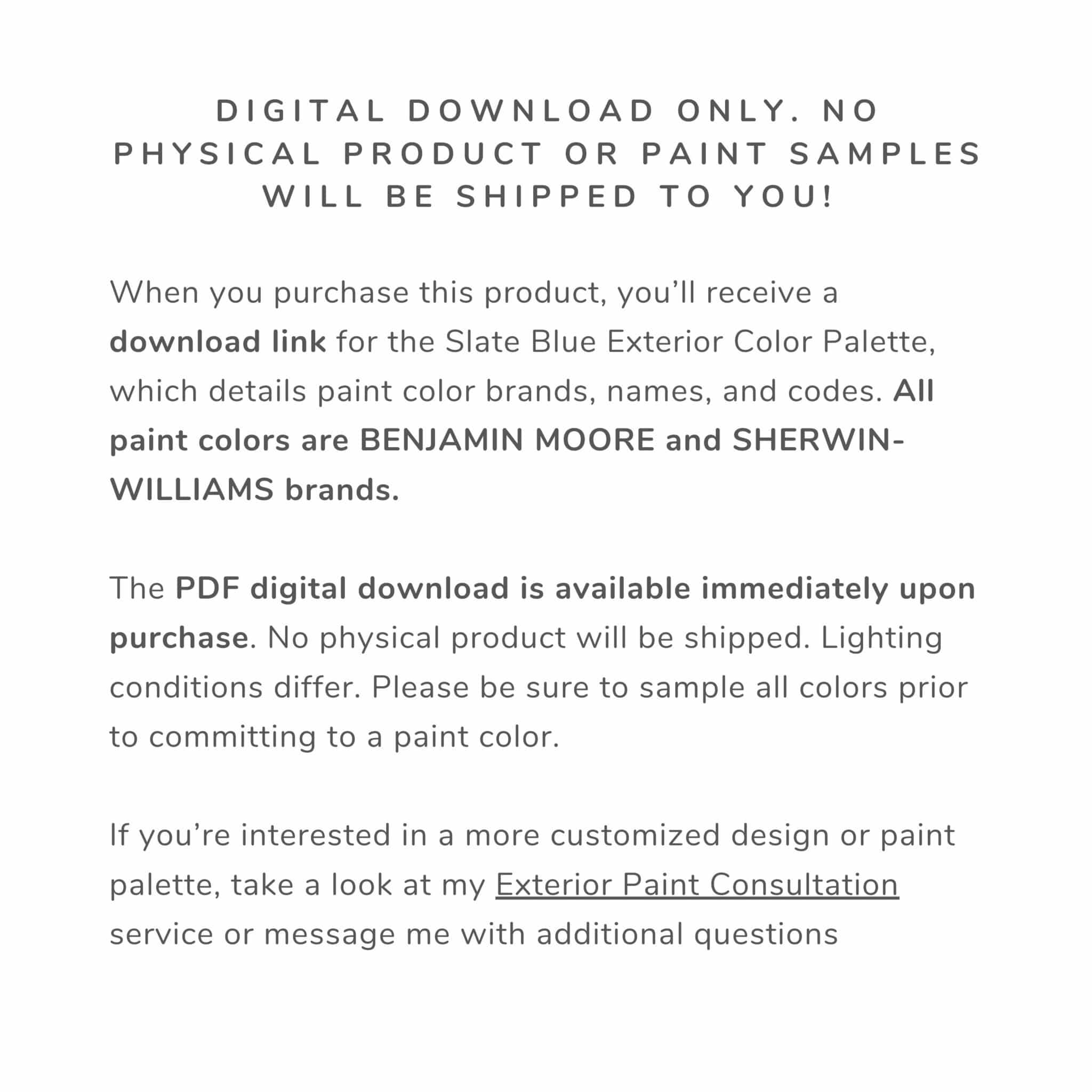 Exterior Color Palette - Slate Blue – Welsh Design Studio
