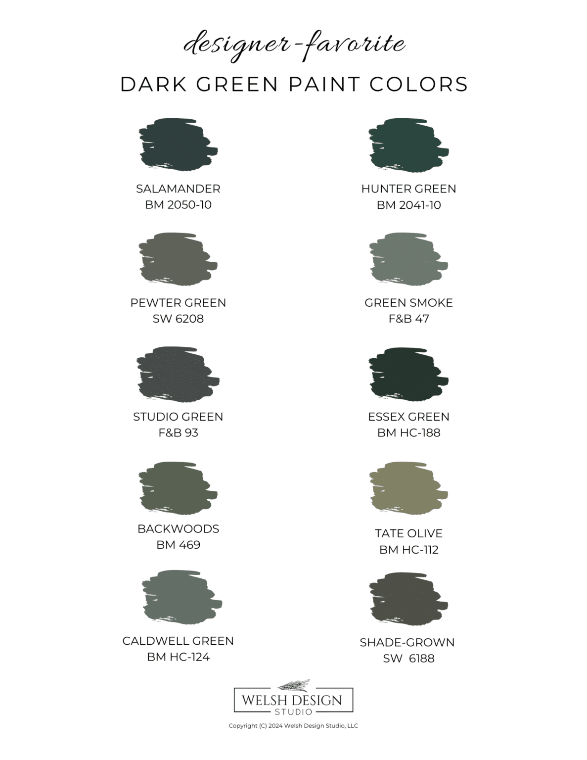 Best Dark Green Paint Colors for Your Home – Welsh Design Studio