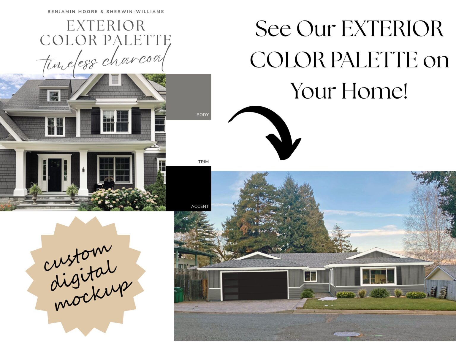 Exterior Color Palette - Modern Moody – Welsh Design Studio
