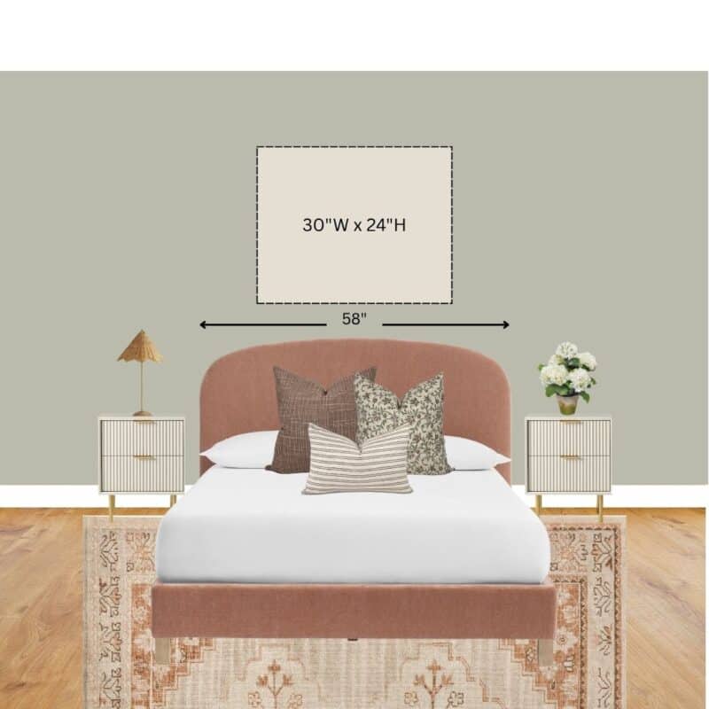 How to Choose the Perfect Art Size Above Your Bed – Welsh Design Studio