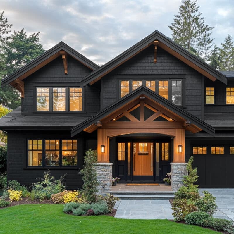 Paint Colors for a Modern Black House with Cedar Accents – Welsh Design ...