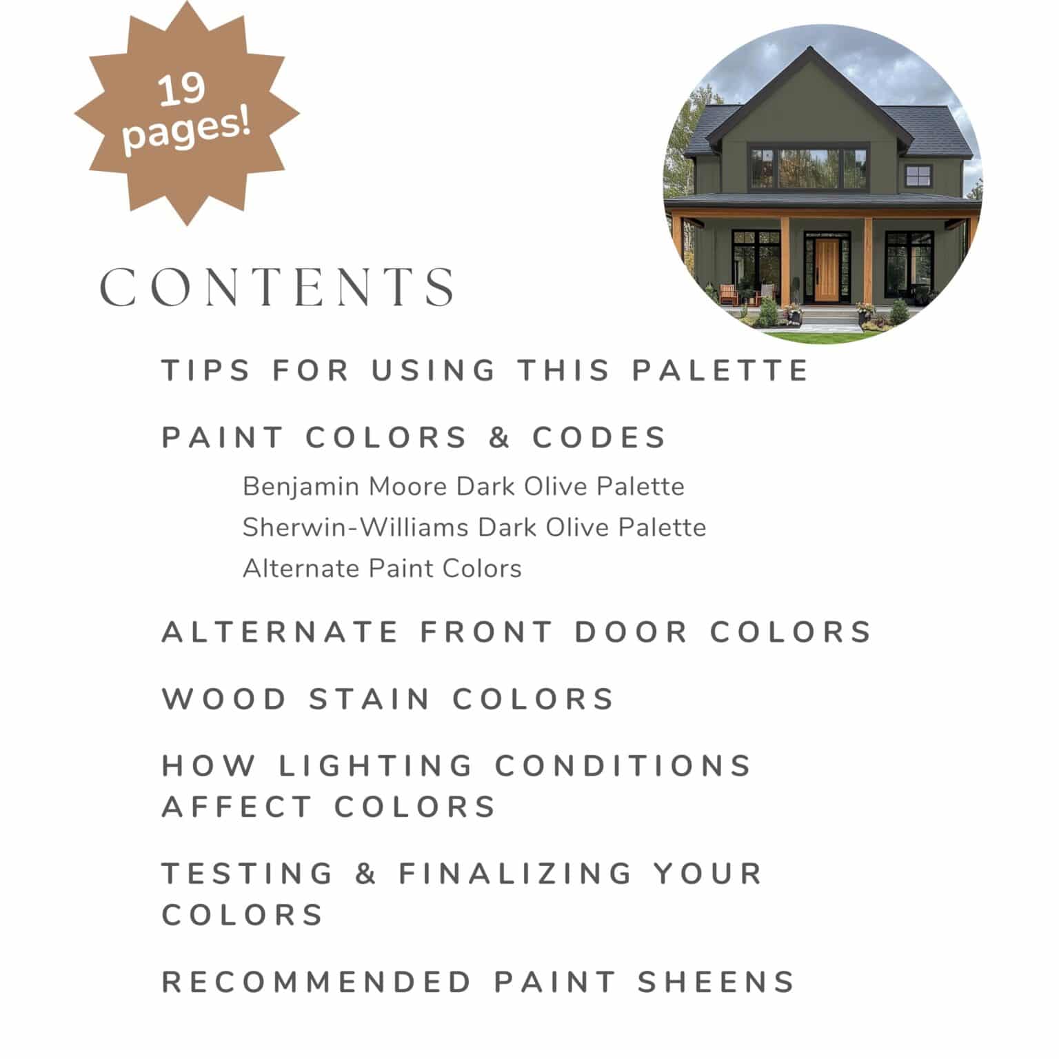 Exterior Color Palette - Dark Olive – Welsh Design Studio