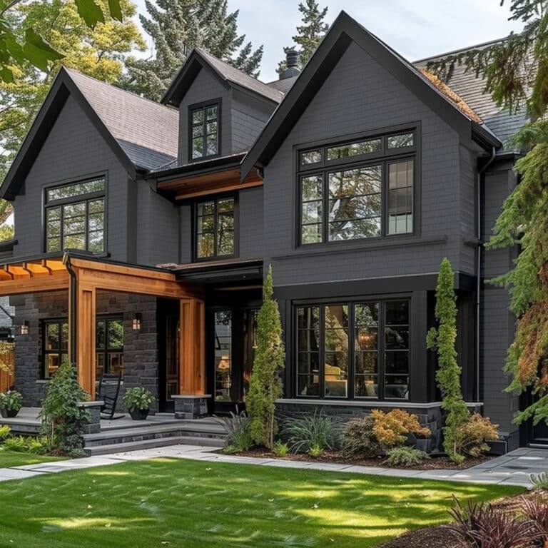 Paint Colors for a Modern Black House with Cedar Accents – Welsh Design ...