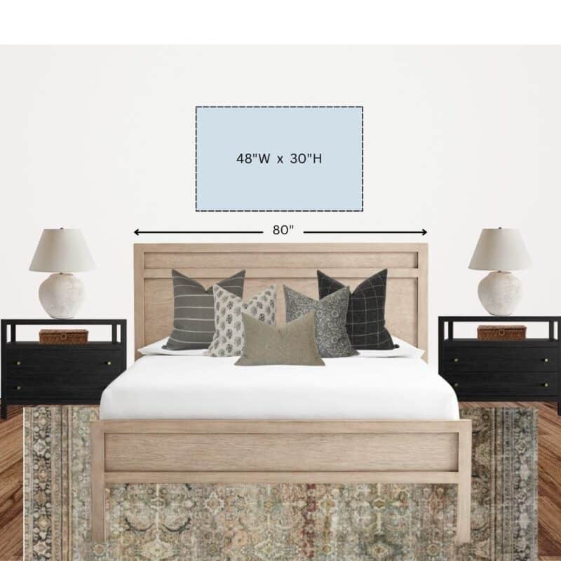 How to Choose the Perfect Art Size Above Your Bed – Welsh Design Studio