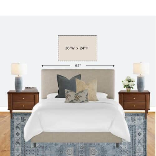 How to Choose the Perfect Art Size Above Your Bed – Welsh Design Studio